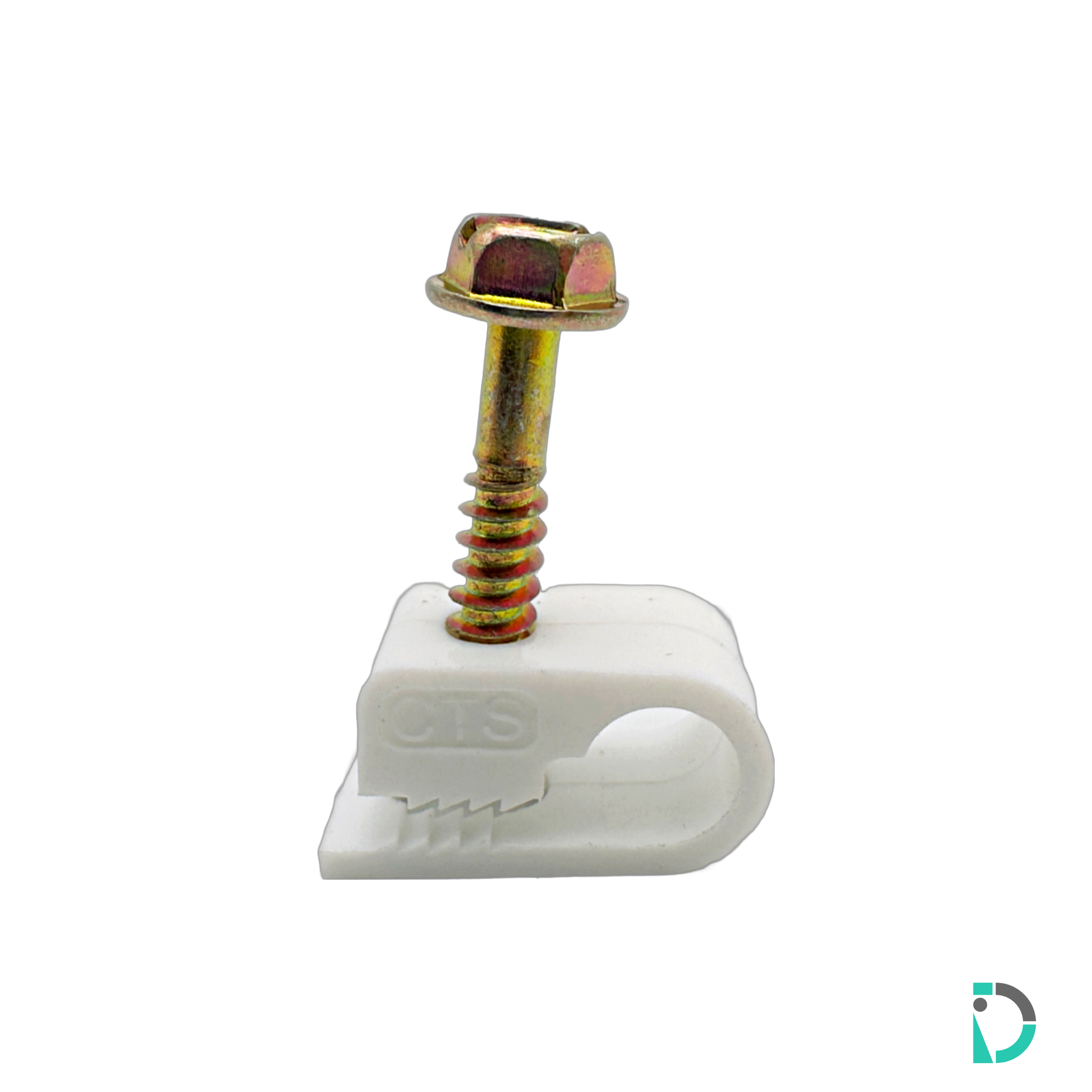 1/4" Tubing Clips with Self-Tapping Screw - White - 25 Pack – iDirect Solutions